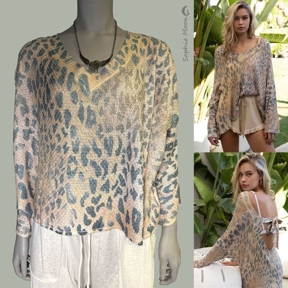 POL | Sweaters | Pol Chic Open Back Animal Print Sweater | Poshmark